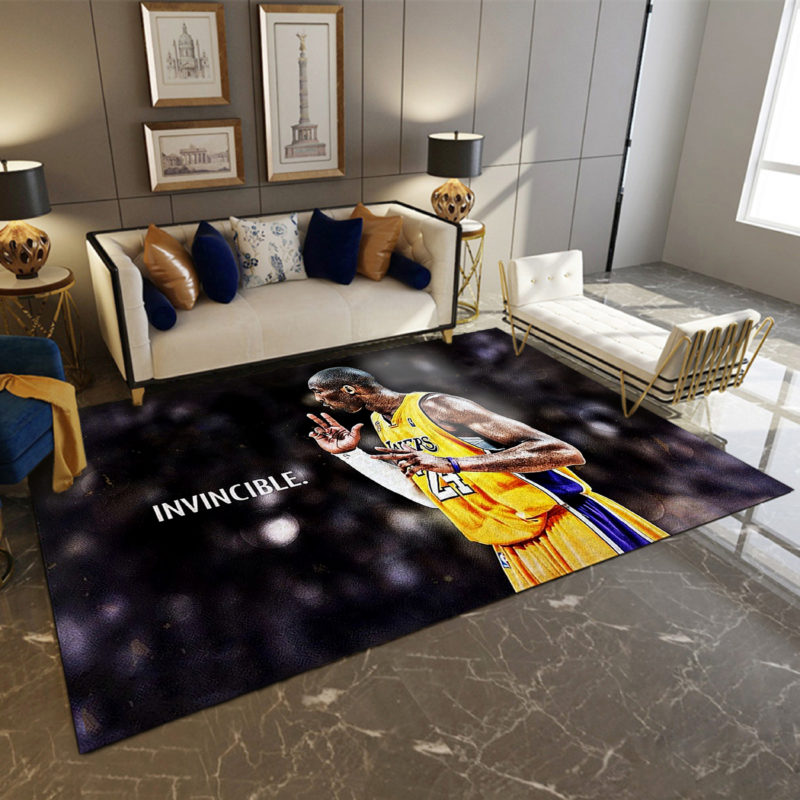Kobe Bryant 24 Invincible Lakers Rug Carpet For Living Room Rug Home ...