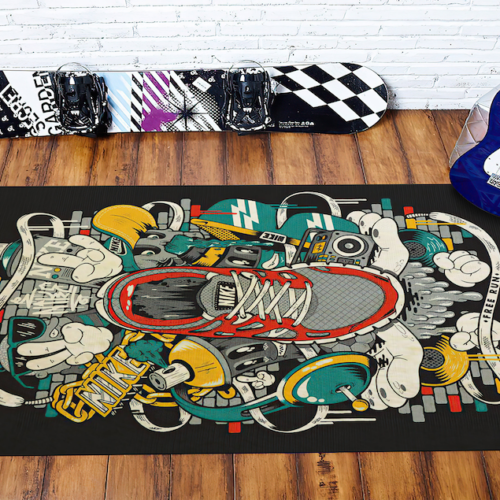 Cactus Jack Air Jordan Sneaker Rug Home Decor - REVER LAVIE