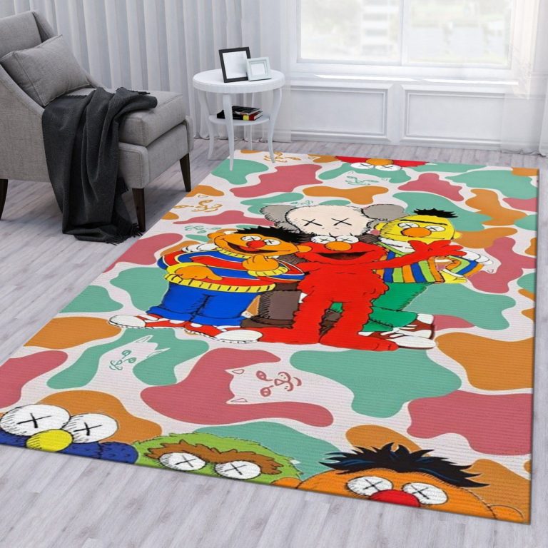 Kaws Black Area Rug Carpet - REVER LAVIE