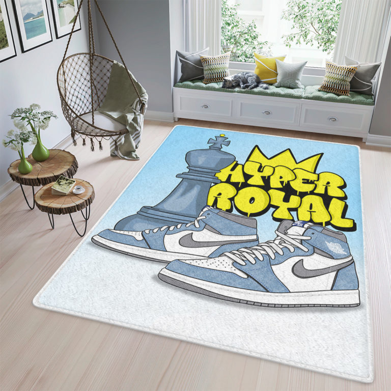 Jordan 1 Retro High OG Hyper Royal Sneaker Rug Home Decor - REVER LAVIE