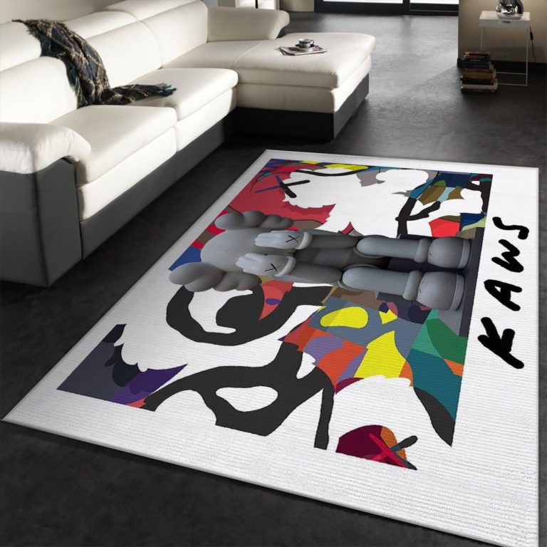 Kaws Red And White Anatomy Kwas Rug Home Decor - REVER LAVIE