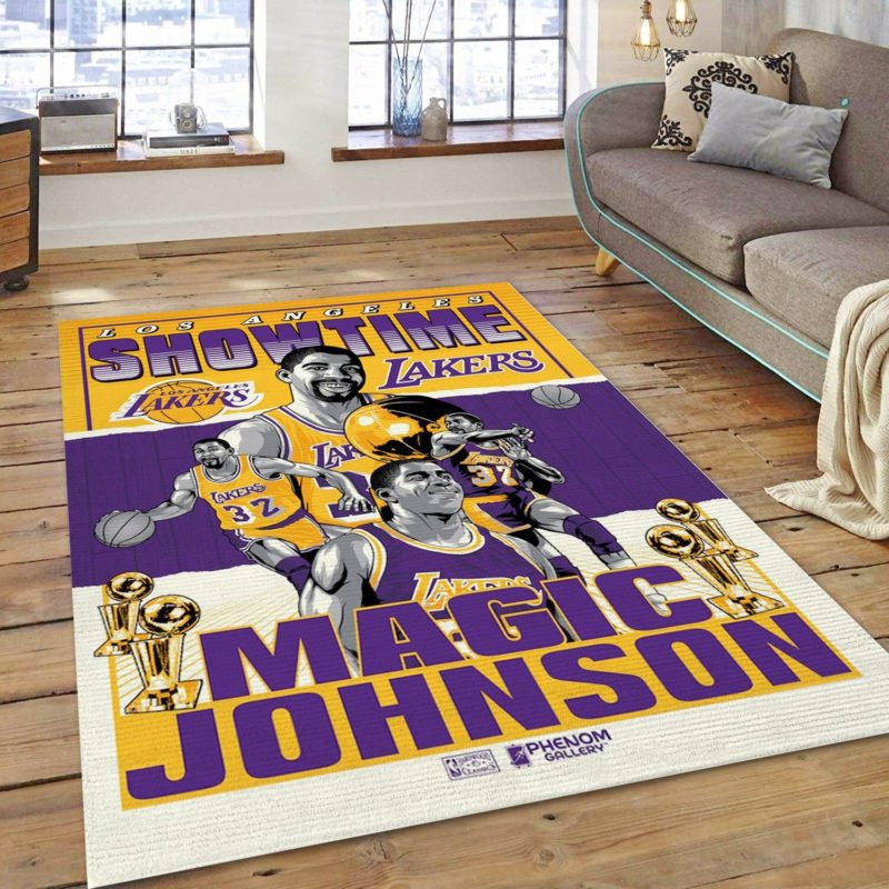 LA Lakers Magic Johnson Gifts NBA Rug Home Decor - REVER LAVIE