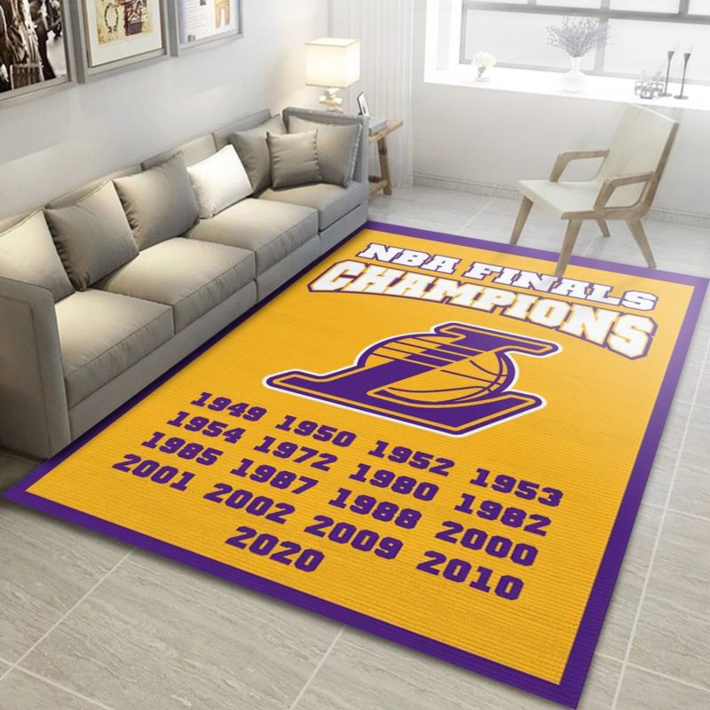 Los Angeles Lakers Champions Area Rug NBA Rug Floor Decor - REVER LAVIE