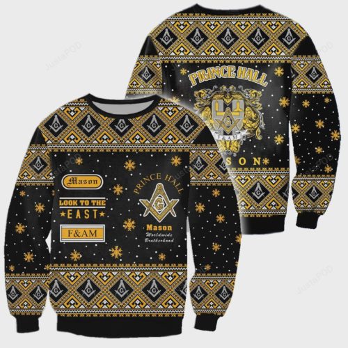 Prince Hall Freemasonry Logo Christmas Ugly Sweater - REVER LAVIE