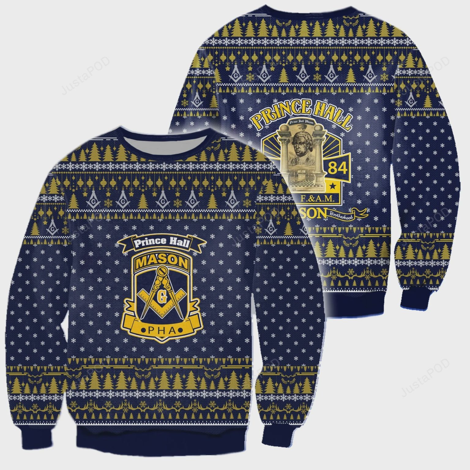 Prince Hall Freemasonry Logo Christmas Ugly Sweater - REVER LAVIE