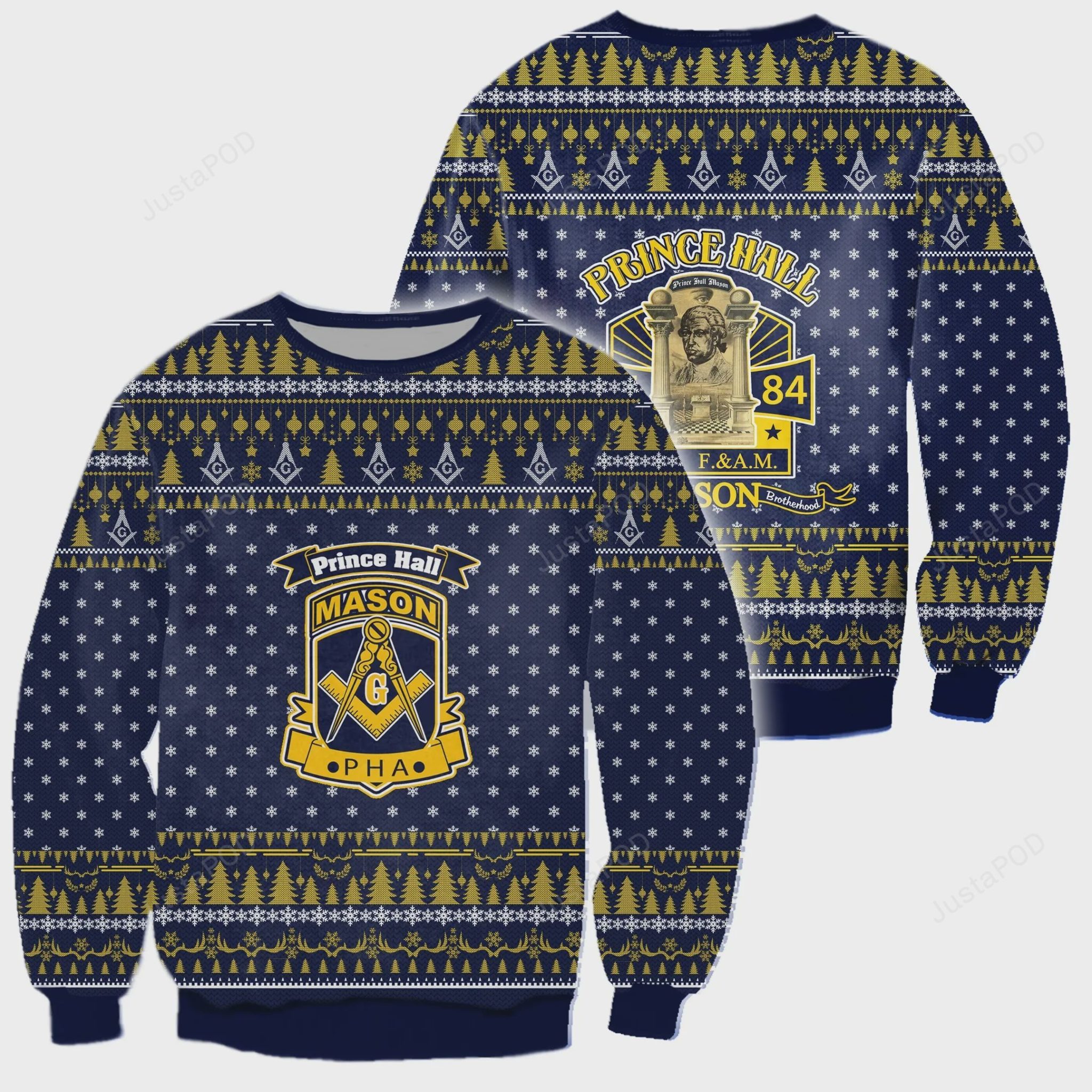 Prince Hall Freemasonry Logo Christmas Ugly Sweater - REVER LAVIE