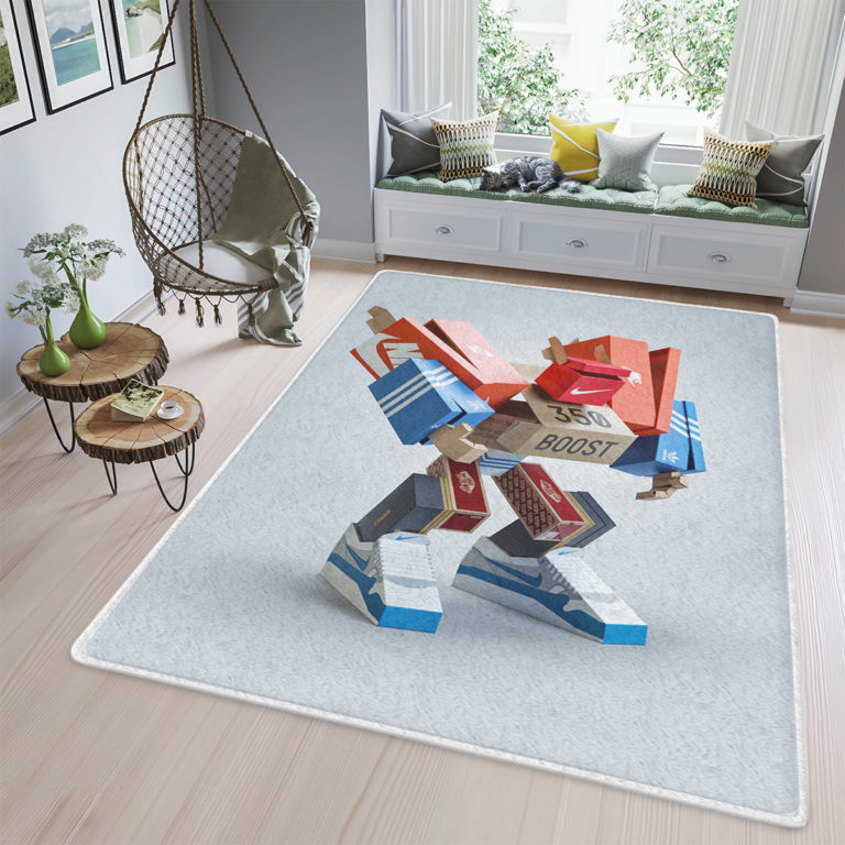 Nike Air Jordan Neon Sneaker Rug Home Decor- REVER LAVIE