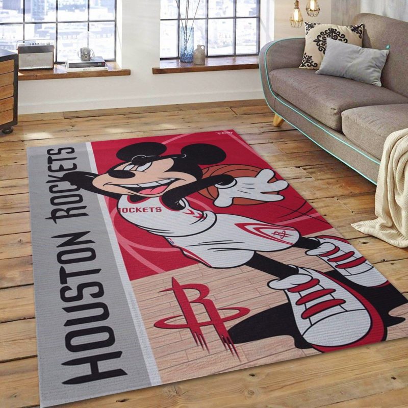 Mickey Mouse Disney Houston Rockets Basketball NBA Rug Home Decor ...