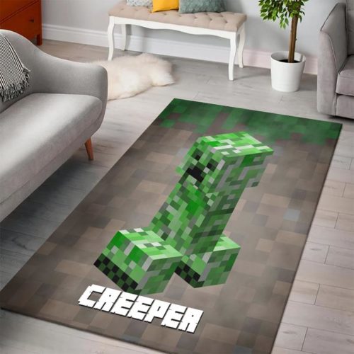 Creeper Minecraft Bedroom Area Rug Design - REVER LAVIE