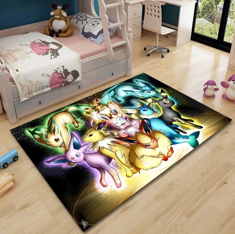 Eevee Evolutions Rug Eevee Pokemon Rug Home Decor - REVER LAVIE