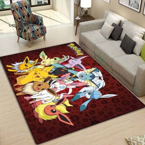 Eevee Evolutions Rug Eevee Pokemon Rug Home Decor - REVER LAVIE