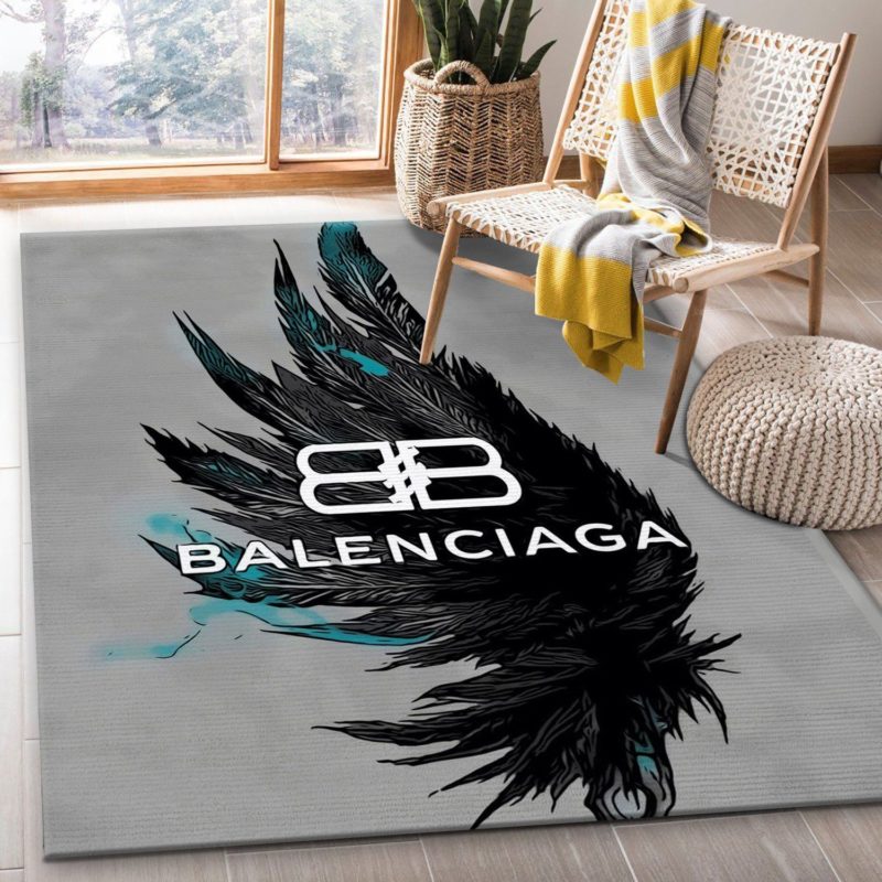 Balenciaga Feathers Background Area Rugs Carpet - REVER LAVIE