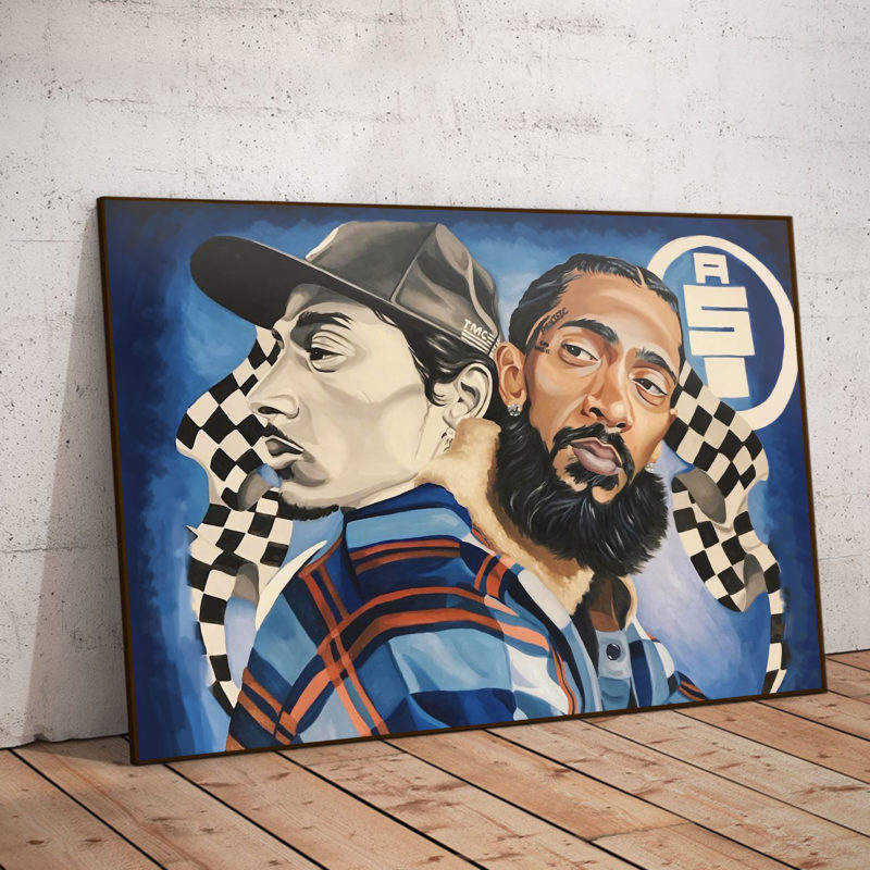 Nipsey Hussle 90s Hip Hop Poster Canvas - REVER LAVIE