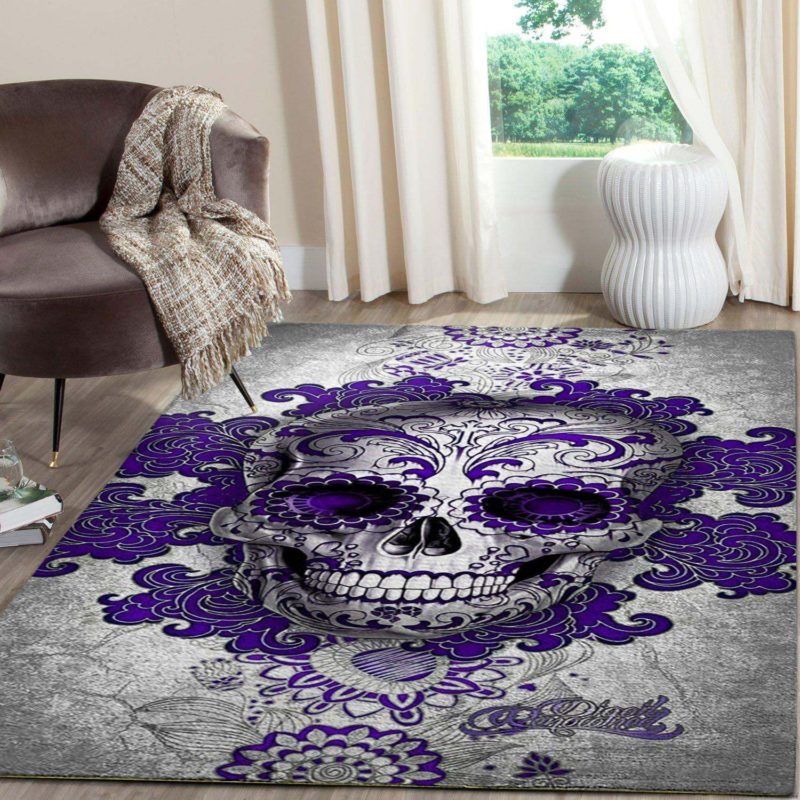 All Over Print Skull Area Rug Carpet - REVER LAVIE