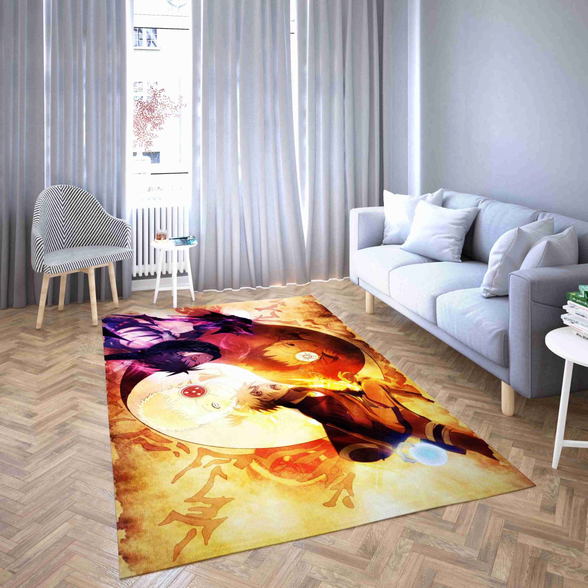 Demon Slayder Anime Area Rug Carpet For Bedroom - REVER LAVIE