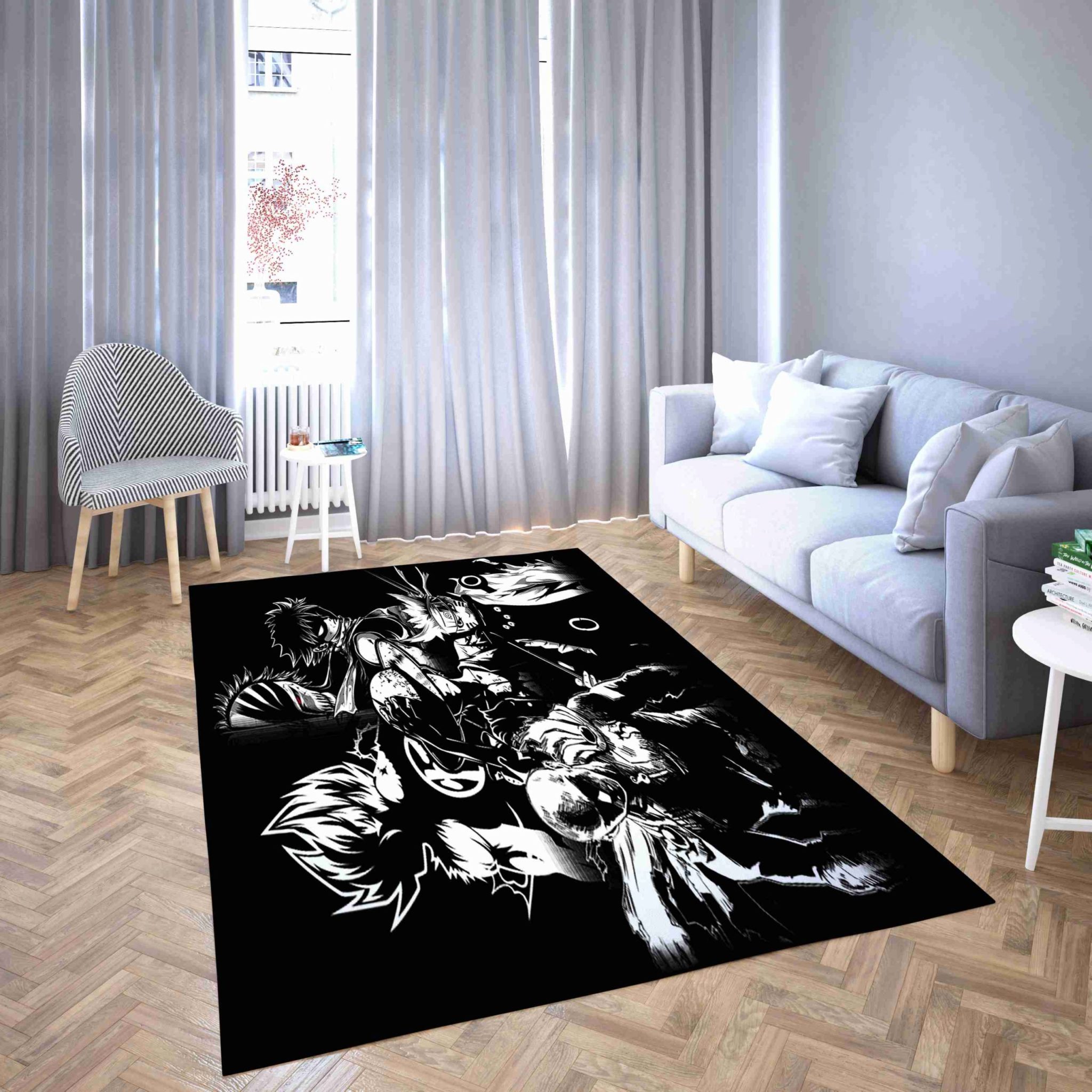 Demon Slayder Anime Area Rug Carpet For Bedroom - REVER LAVIE