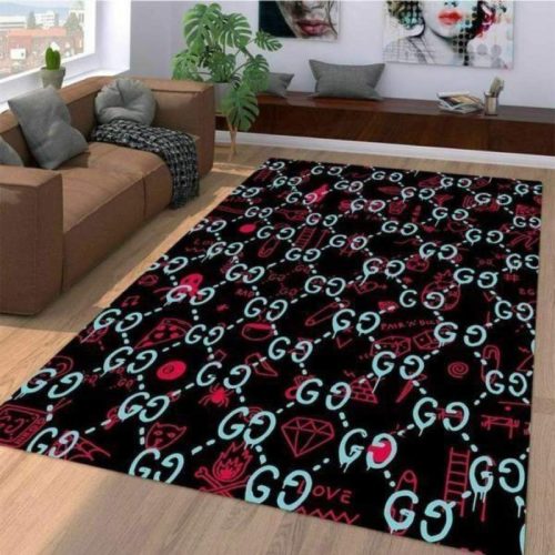Gucci Monogram And Doodle Gucci Rug Home Decor - REVER LAVIE