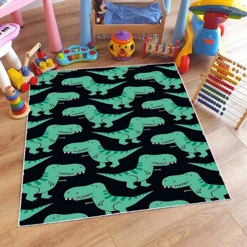 Kids Dino Pattern Dinosaurs Area Rug Home Decor - REVER LAVIE