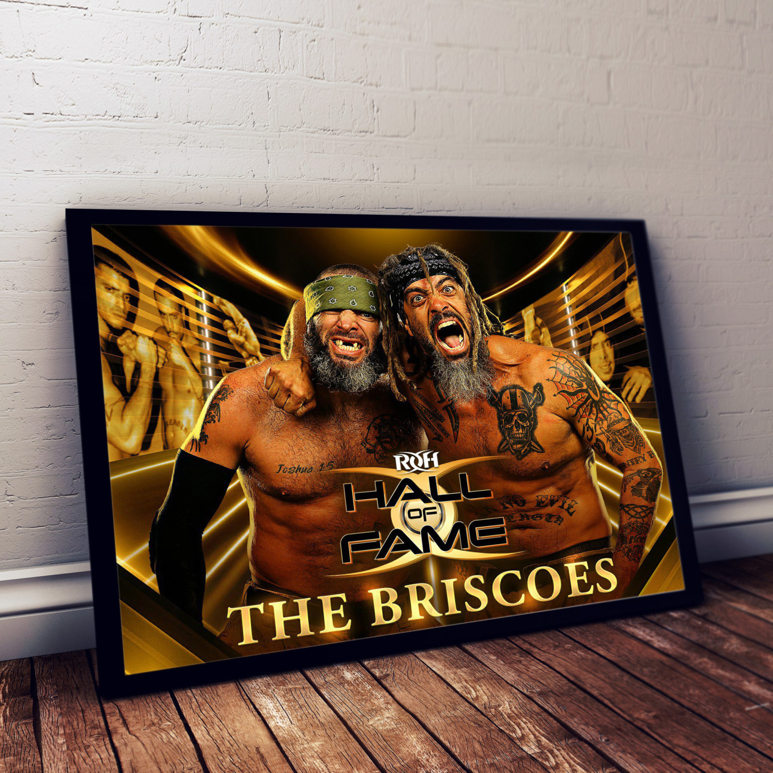 WWE AEW And New IWGP World Tag Team Champions FTR Forbidden Door Wall ...