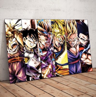 Dragon Ball Son Goku All Form Grid Poster Canvas - REVER LAVIE