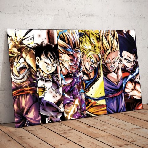 Dragon Ball Son Goku All Form Grid Poster Canvas - REVER LAVIE