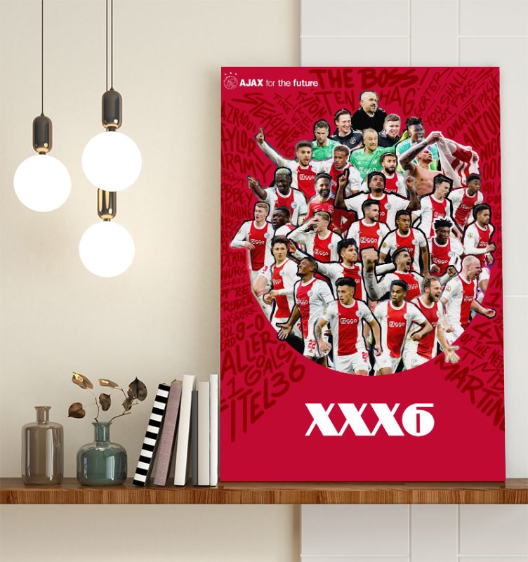 Ajax Amsterdam Dutch Championship Poster Canvas - REVER LAVIE