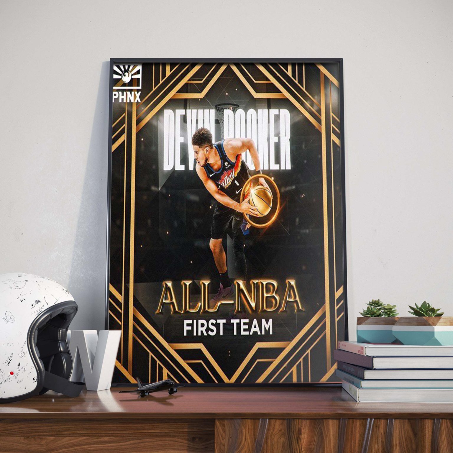 Devin Booker All-NBA First Team Phoenix Suns Home Decor Poster Canvas ...