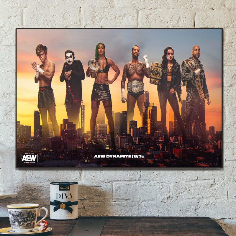 All Elite Wrestling AEW Dynamite The AEW Stars Home Decor Poster Canvas ...