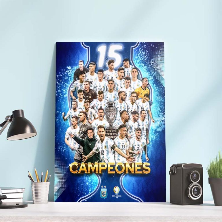 Argentina Champs 2022 Finalissima Champions Home Decor Poster Canvas ...