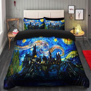 Harry Potter Hufflepuff House Logo In Black Background Bedding Set Twin ...