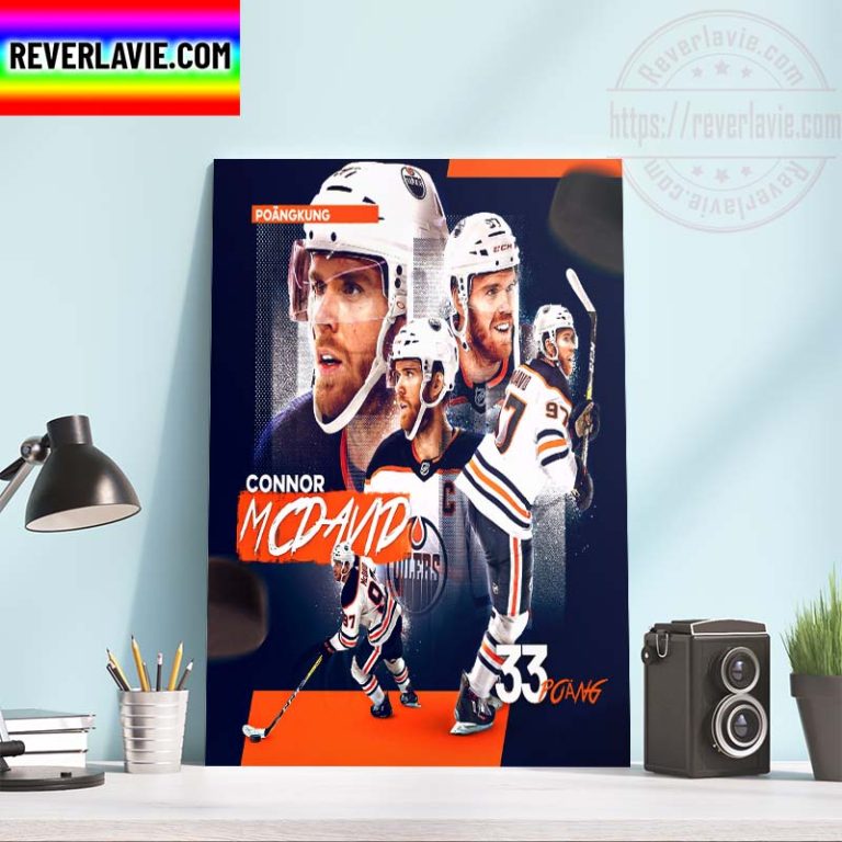 NHL Edmonton Oilers Connor McDavid 33 Poang Lets Go Oilers Home Decor ...