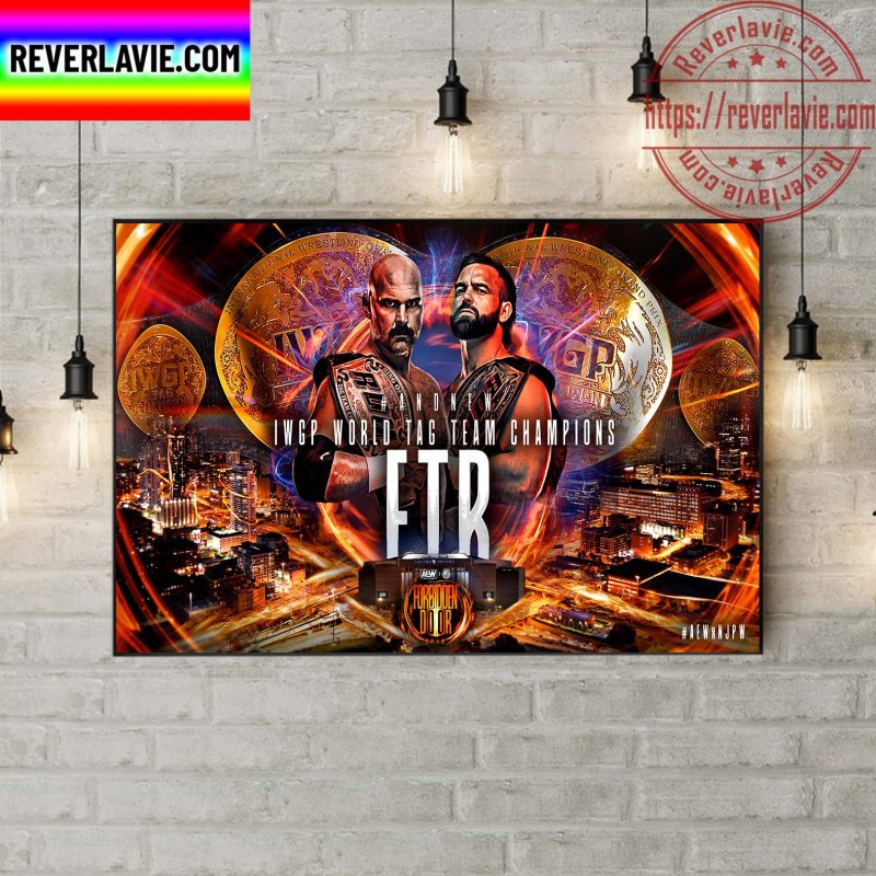 WWE AEW And New IWGP World Tag Team Champions FTR Forbidden Door Wall ...