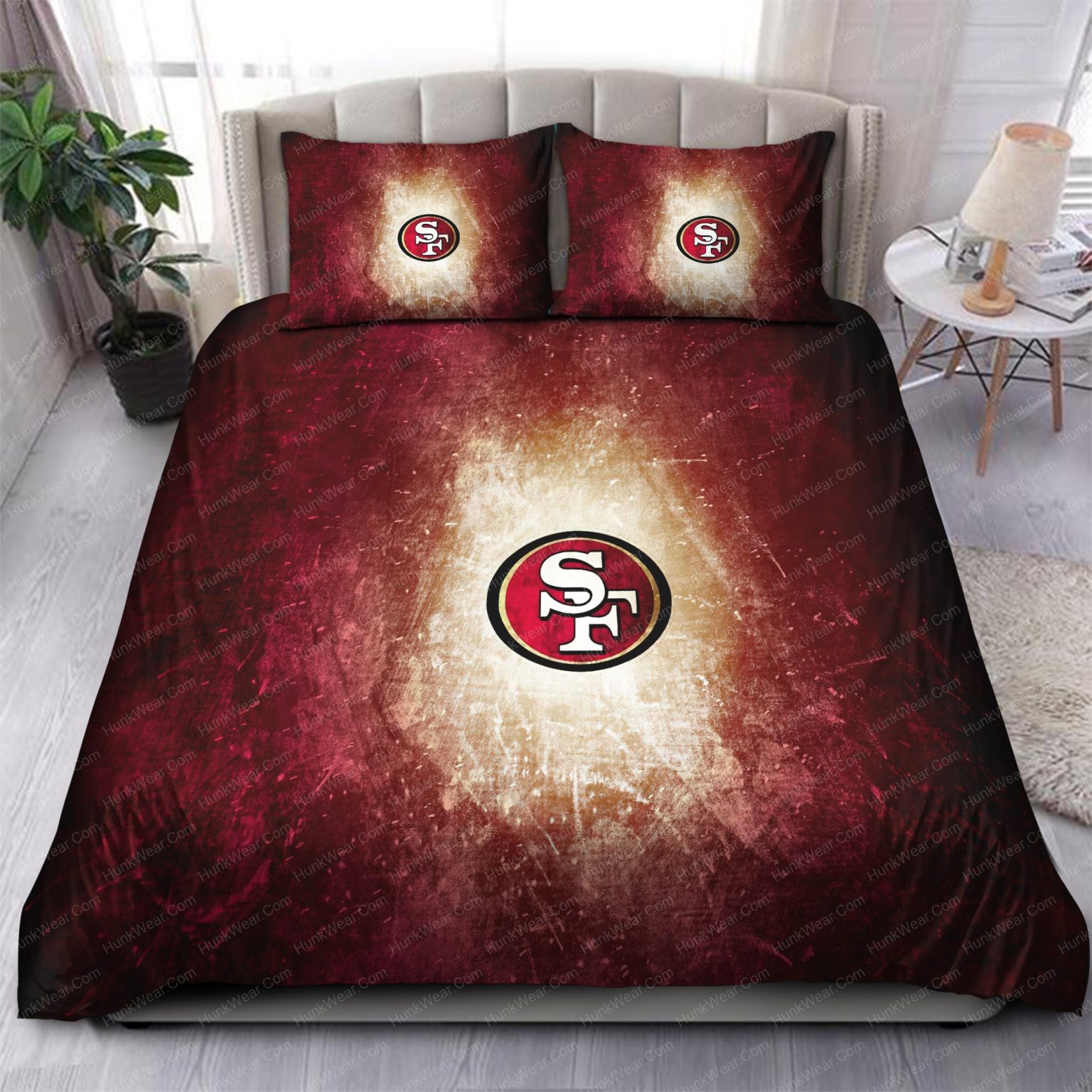 49ers Teams With Logo In Red Background Bedding Set - REVER LAVIE