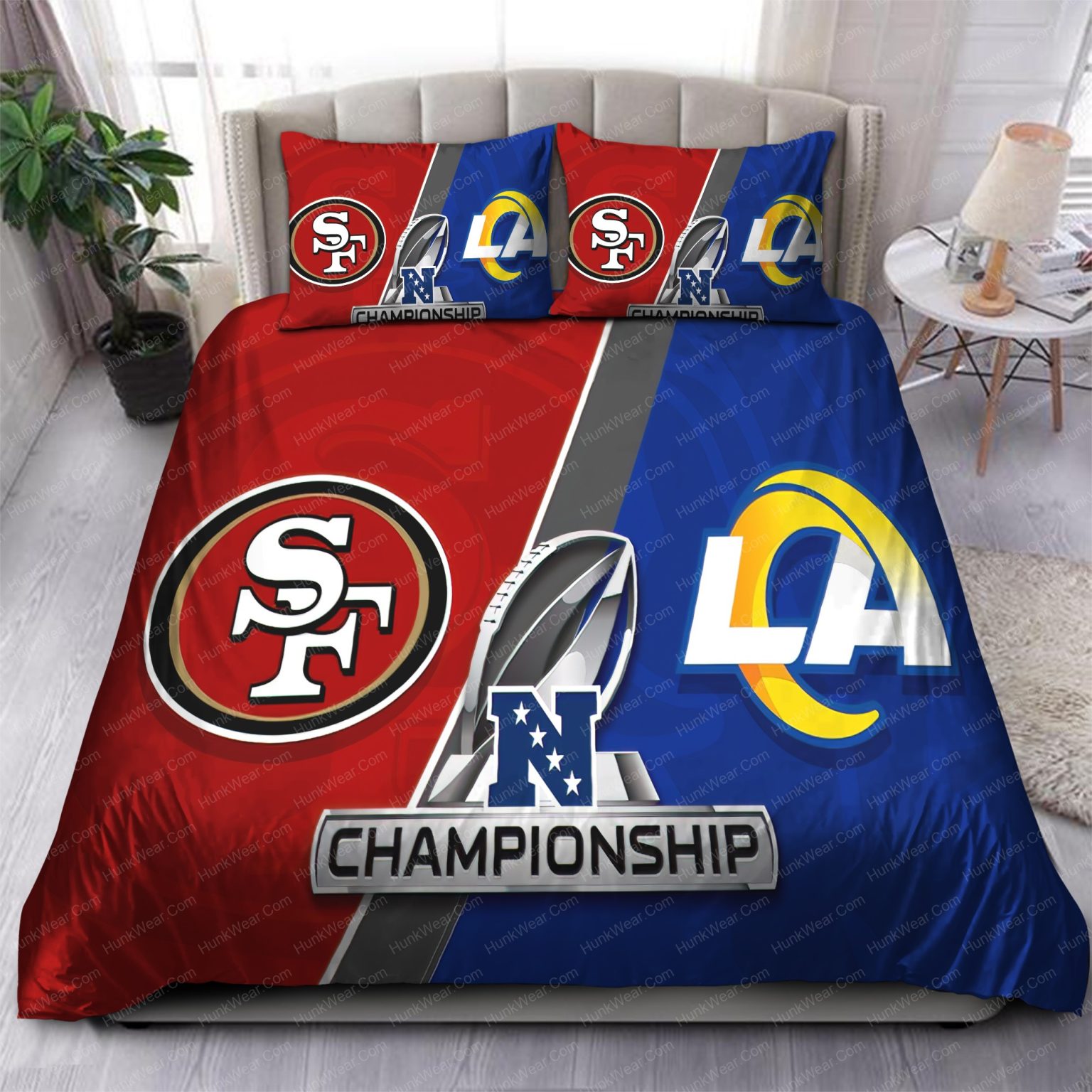 49ers Teams With Logo In Red Background Bedding Set - REVER LAVIE