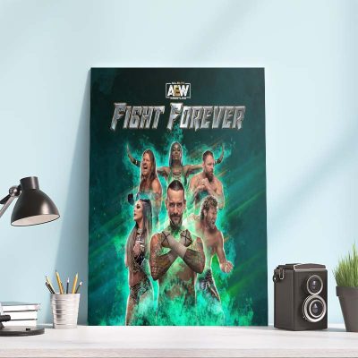 AEW Fight Forever Cover Art Revealed Poster Canvas - REVER LAVIE