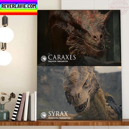 Caraxes And Syrax In House Of The Dragon Episode 2 Home Decor Poster ...