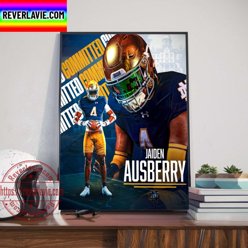 Four Star LB Jaiden Ausberry Committed Notre Dame Home Decor Poster ...