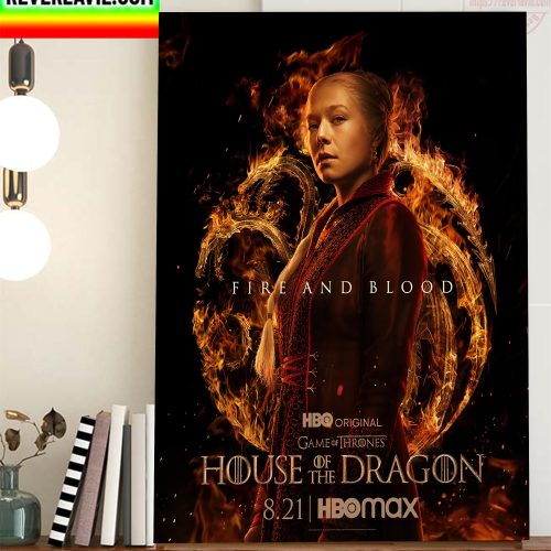 Queen Rhaenyra Targaryen and Syrax House of The Dragon Home Decor ...