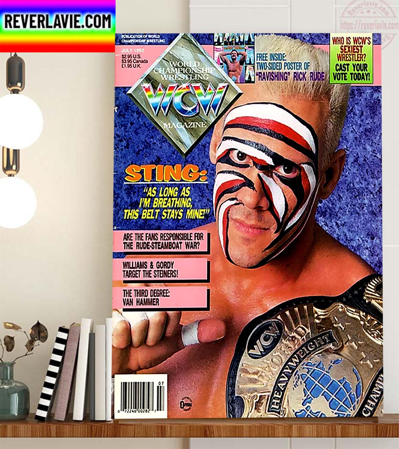 World Championship Wrestling WCW Cover Magazine Home Decor Poster Cavas ...