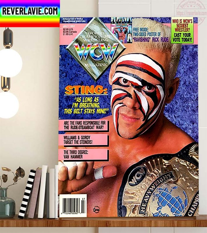 World Championship Wrestling WCW Cover Magazine Home Decor Poster Cavas ...