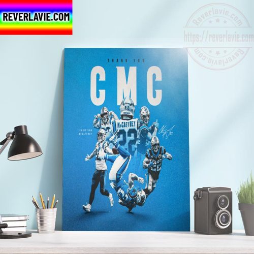 Carolina Panthers Thank You CMC Christian McCaffrey Home Decor Poster Canvas - REVER LAVIE