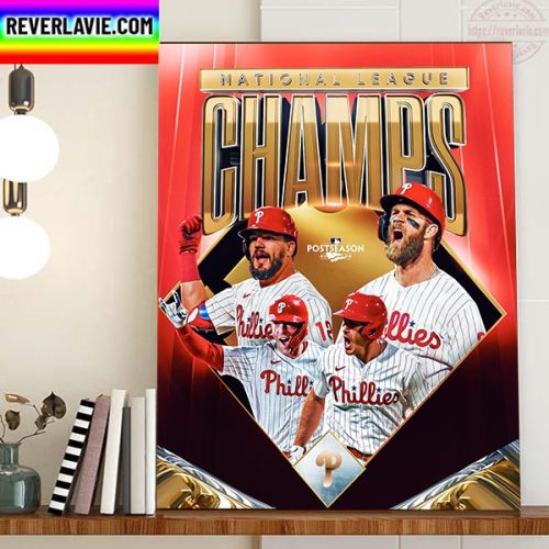 Philadelphia Phillies 2022 National League Champions Happy Thanksgiving Home Decor Poster Canvas ...