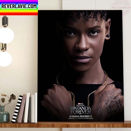 Shuri In Marvel Studios Poster Black Panther Wakanda Forever Home Decor ...