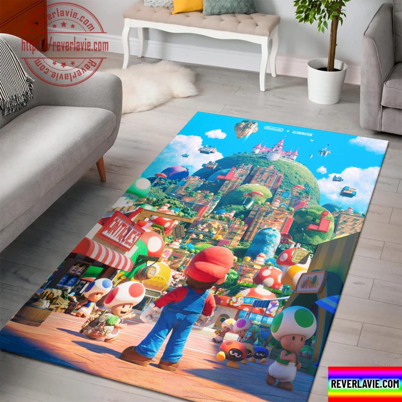 Super Mario Bros Poster Movie Live On Nintendo Direct Rug Carpet ...