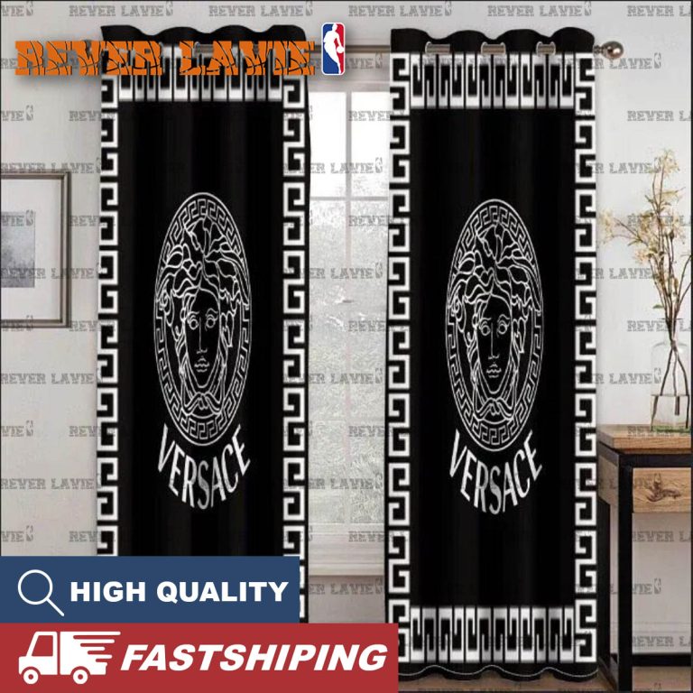 Versace White Logo With Signature Greca Pattern In Mistic Black ...