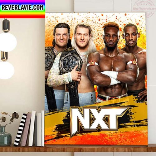 WWE NXT Tag Team Titles Home Decor Poster Canvas - REVER LAVIE
