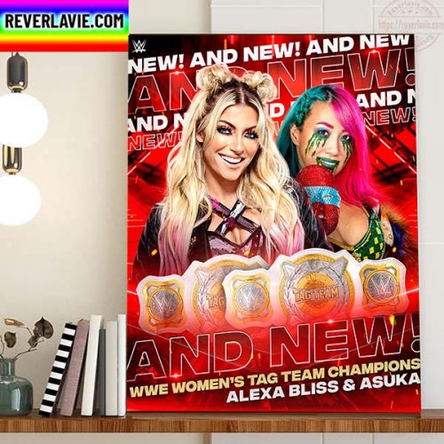 Alexa Bliss And Asuka And New WWE Women Tag Team Champions Home Decor ...