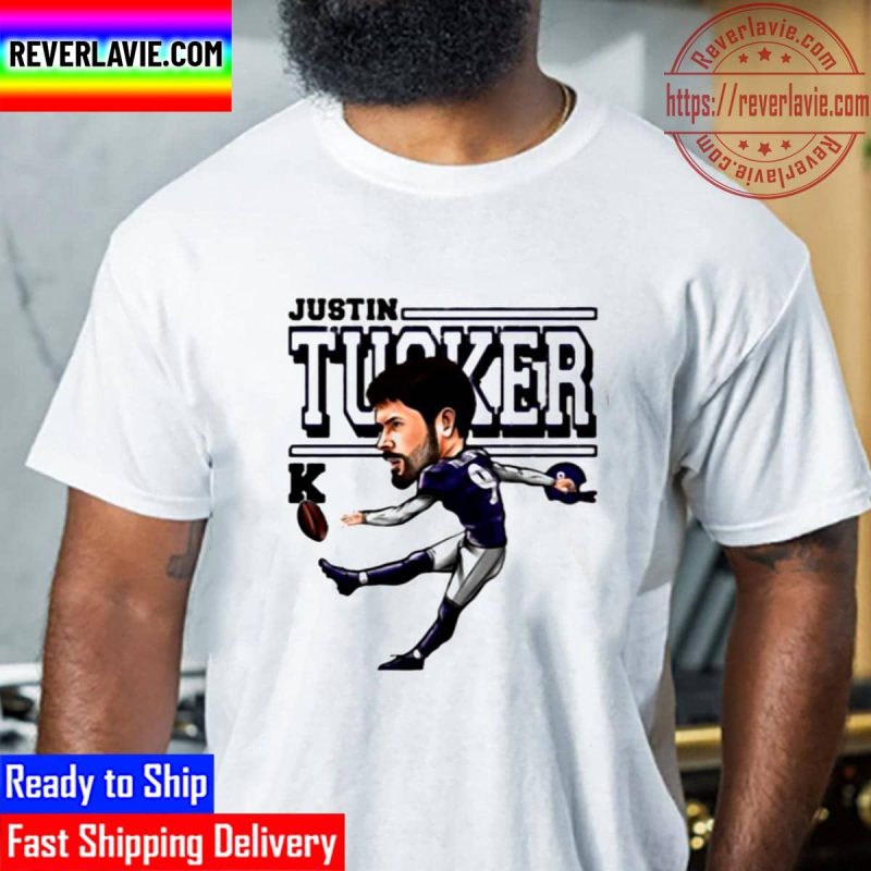 Justin Tucker Baltimore Chibi Football Player Unisex T-Shirt - REVER LAVIE