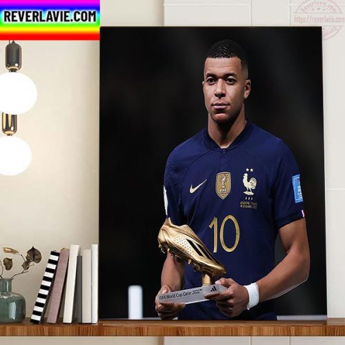 Kylian Mbappe Wins Golden Boot FIFA World Cup Qatar 2022 Home Decor ...