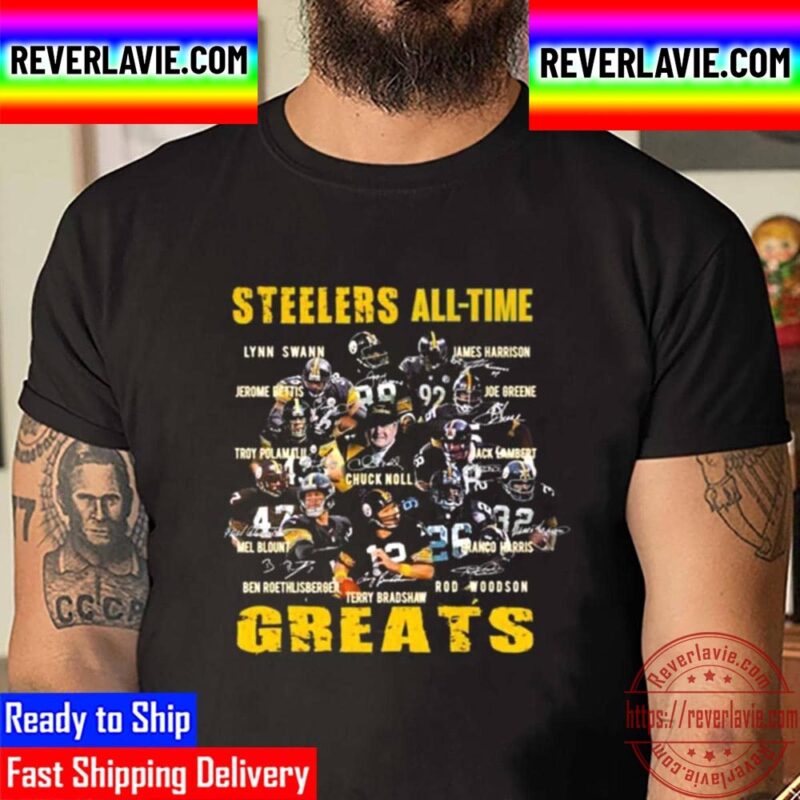 Pittsburgh Steelers All time Greats 2022 Signatures Unisex T-Shirt ...